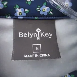 Belyn Key | Tops | Belyn Key Top Small Blue Floral Quarter Zip Outdoor ...